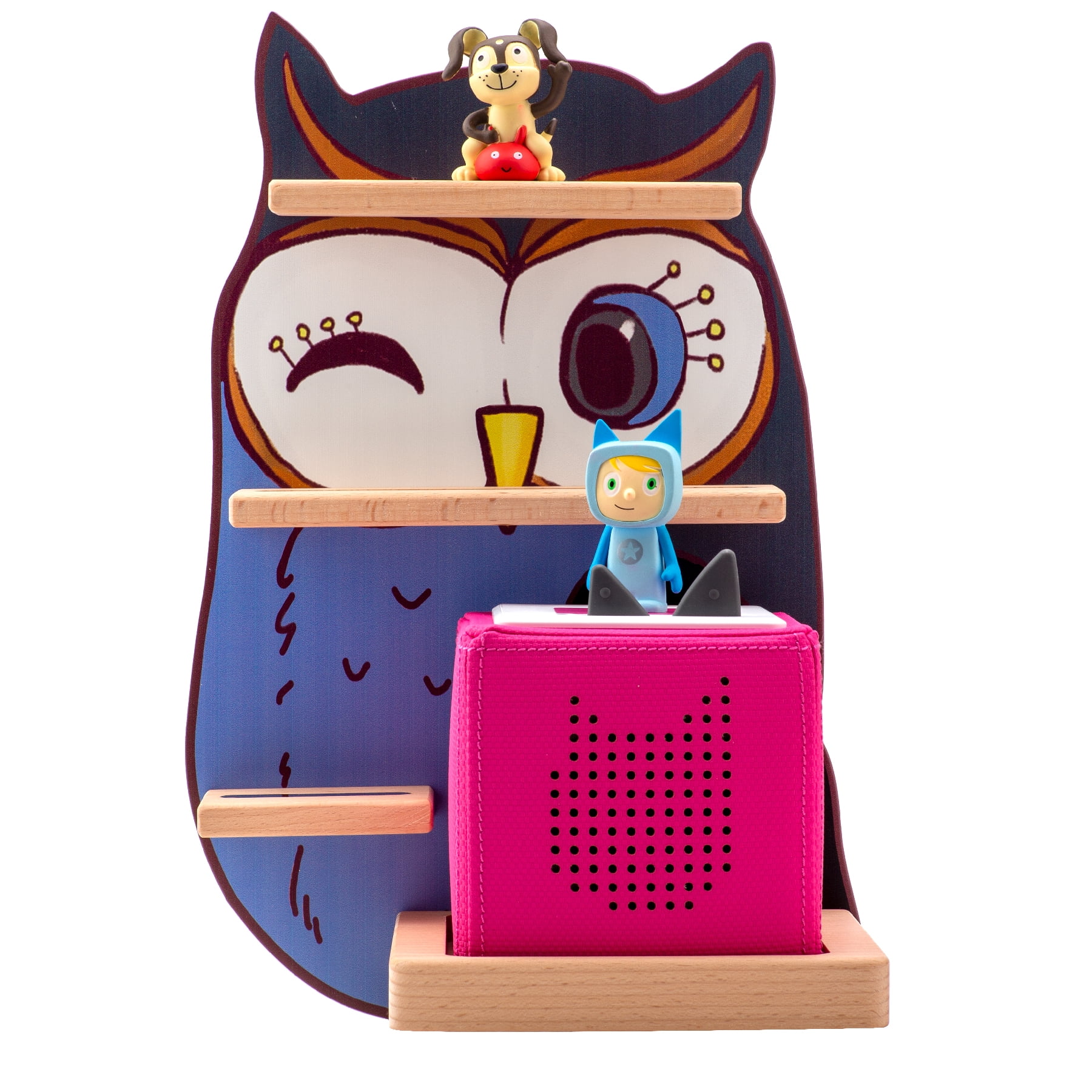 Owl Wooden Shelf for Tonie Box Music Box Shelf Wall Shelf Storage for ...