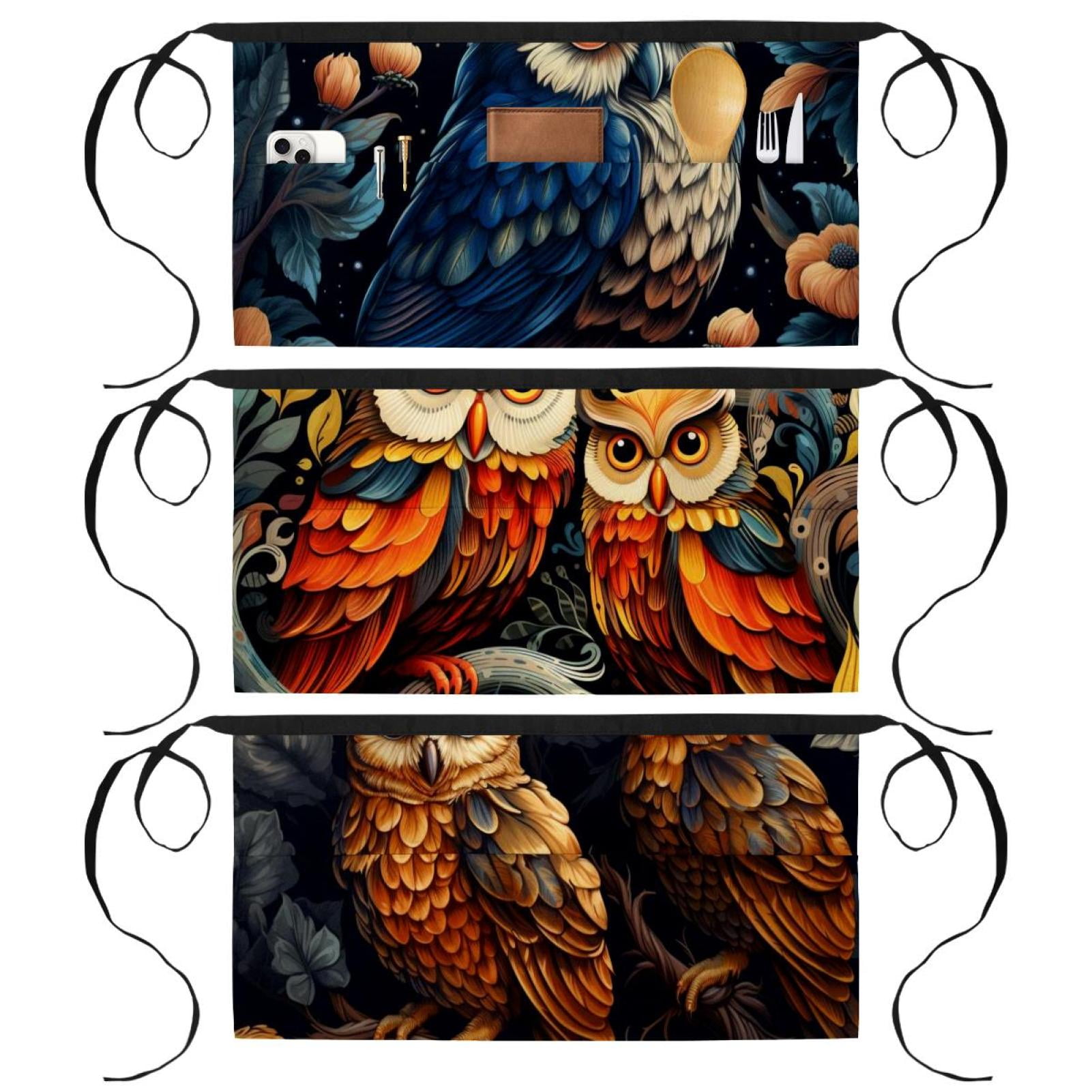 Owl Work Half Apron with 3 Pockets, Printed - Walmart.com