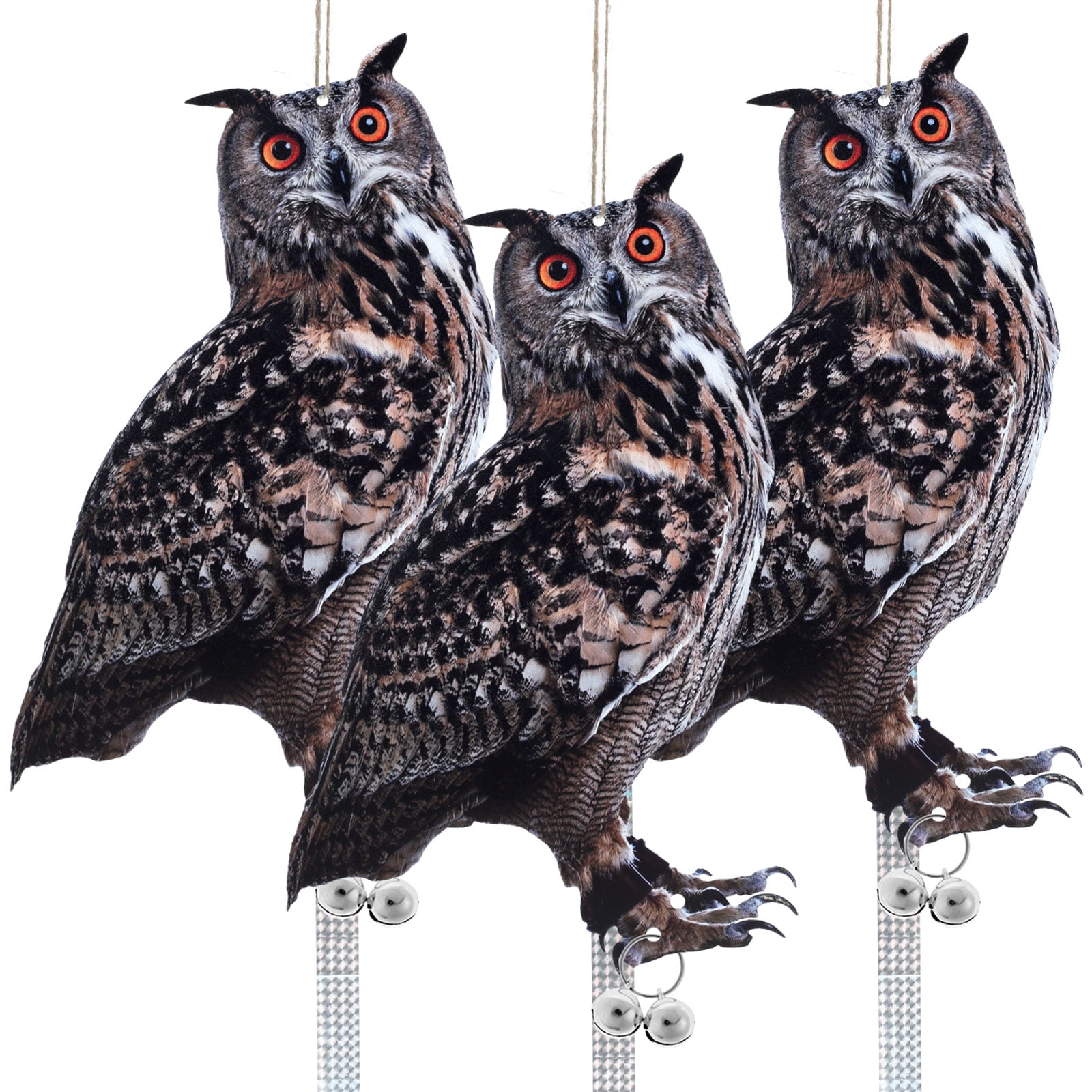 Owl to Keep Birds Away,Bird Scarers,Fake Owl,Bird Reflective Devices ...
