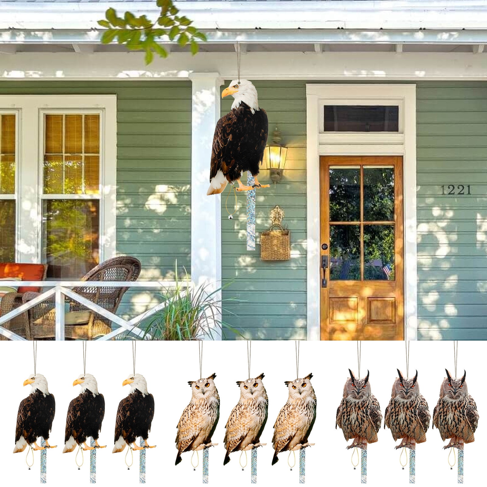 Owl to Keep Birds Away Bird Scarers Fake Owl Bird Reflective Devices to ...