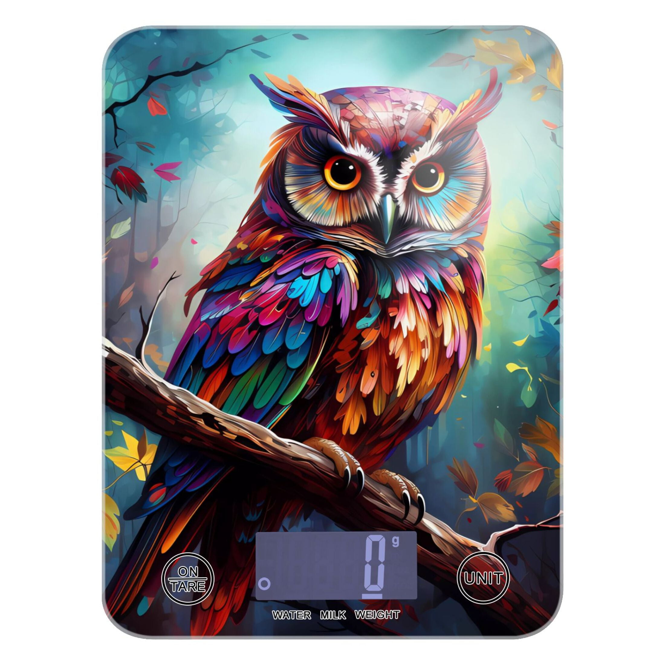 Owl with Leaves Kitchen Scale Digital Food Scales Grams and Oz Weight ...