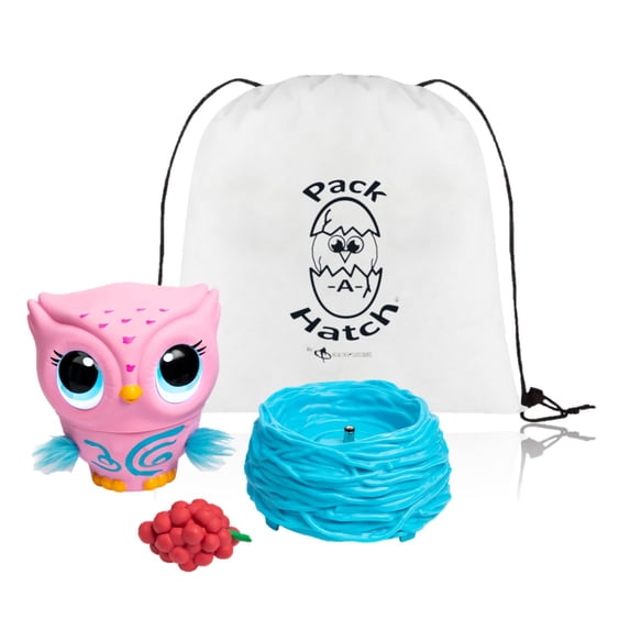 Owleez, Flying Baby Owl Interactive Toy with Lights & Sounds (Pink) W ...