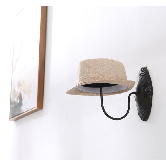 Owlgift Decorative Black Metal Vintage Style Wall Mounted Entryway Hat ...
