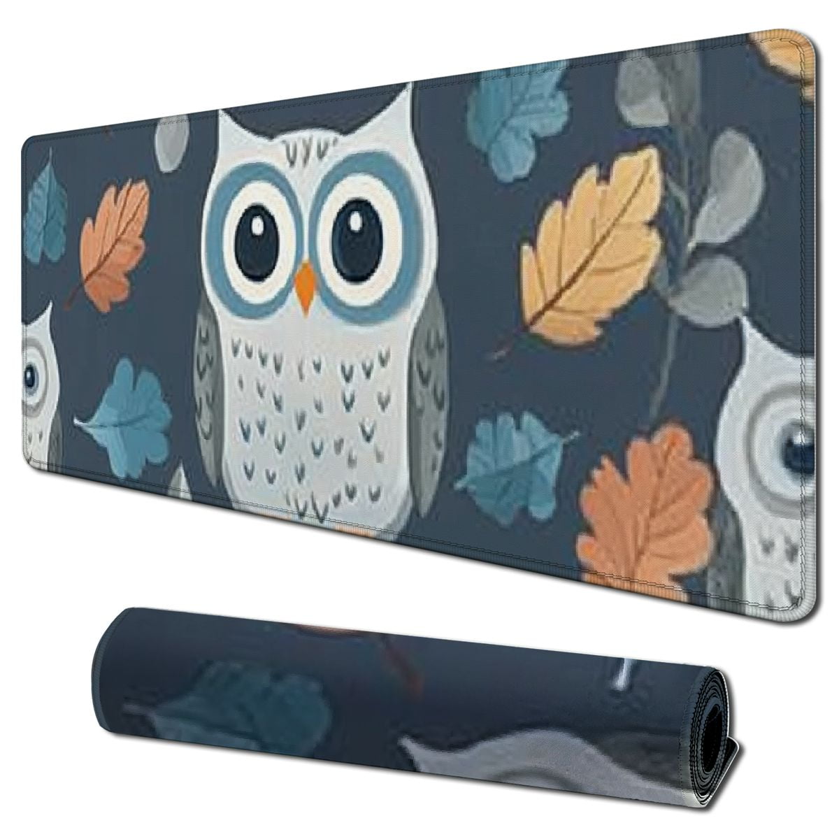 Owls Mushrooms Cute Large Mouse Pad Gaming Mouse Pad Extended Computer ...