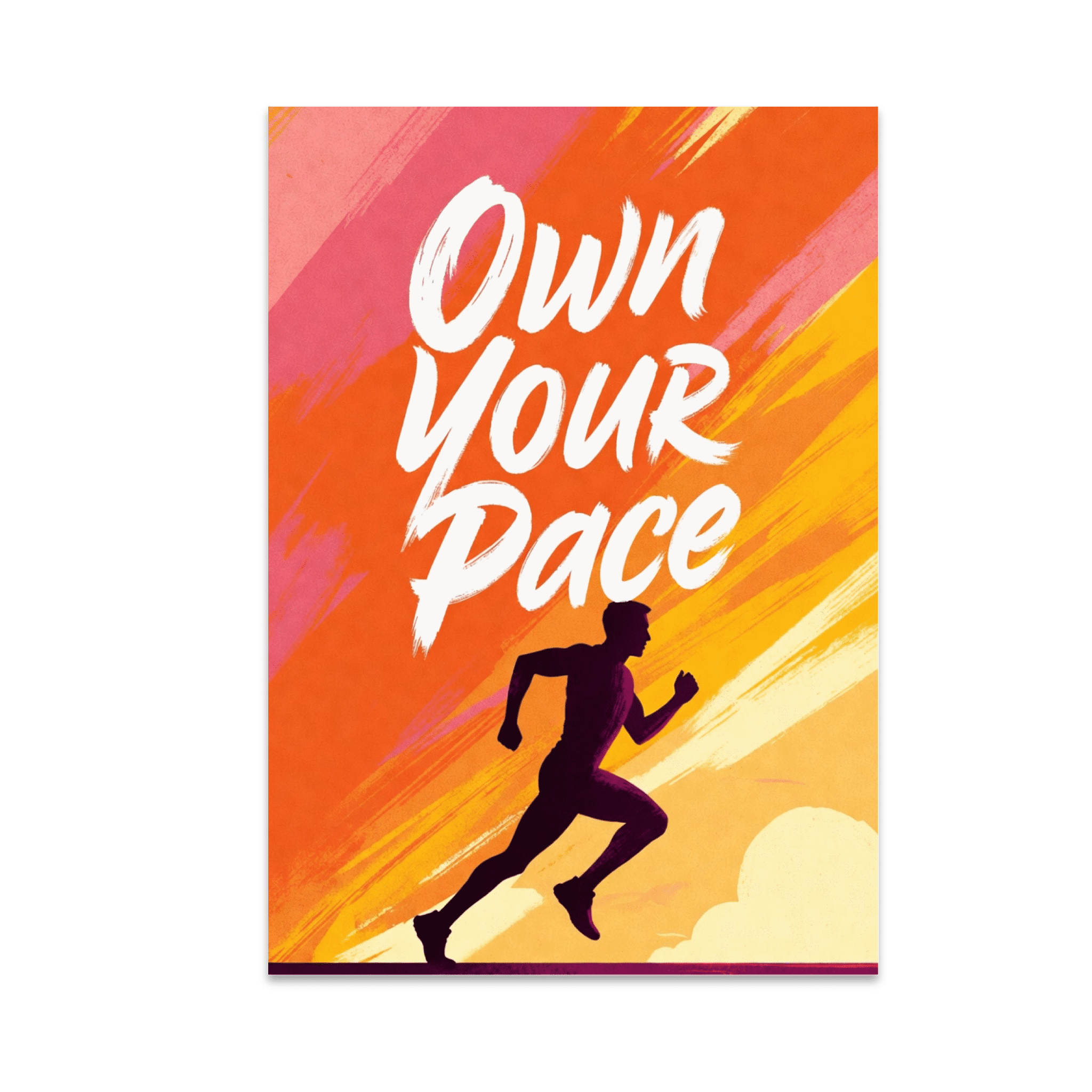 Own Your Pace Motivation - Runner Self Talk Decor - 13x19 Poster Print ...