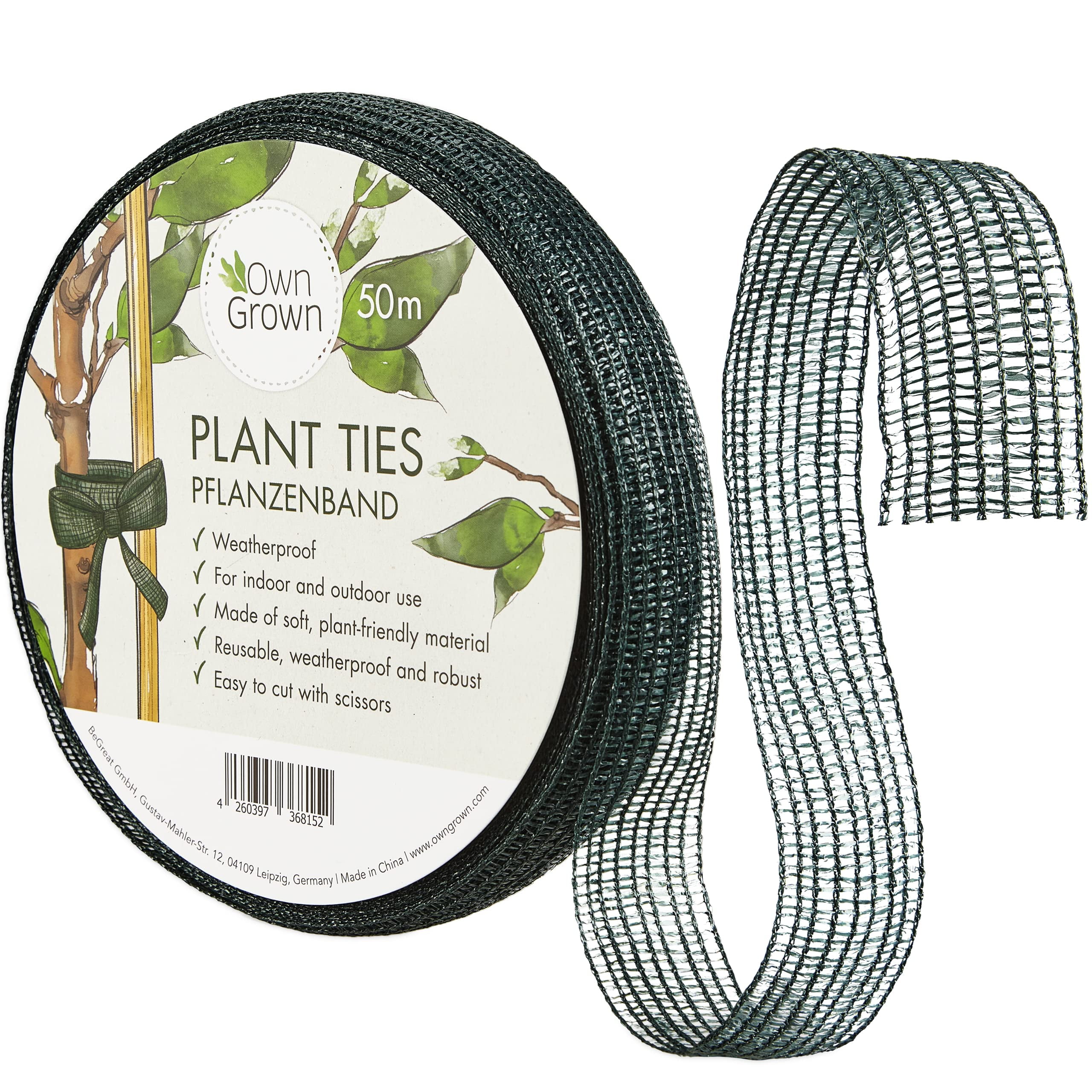 OwnGrown Garden Netting: 164ft Dark Green Plant Ties as Weatherproof ...