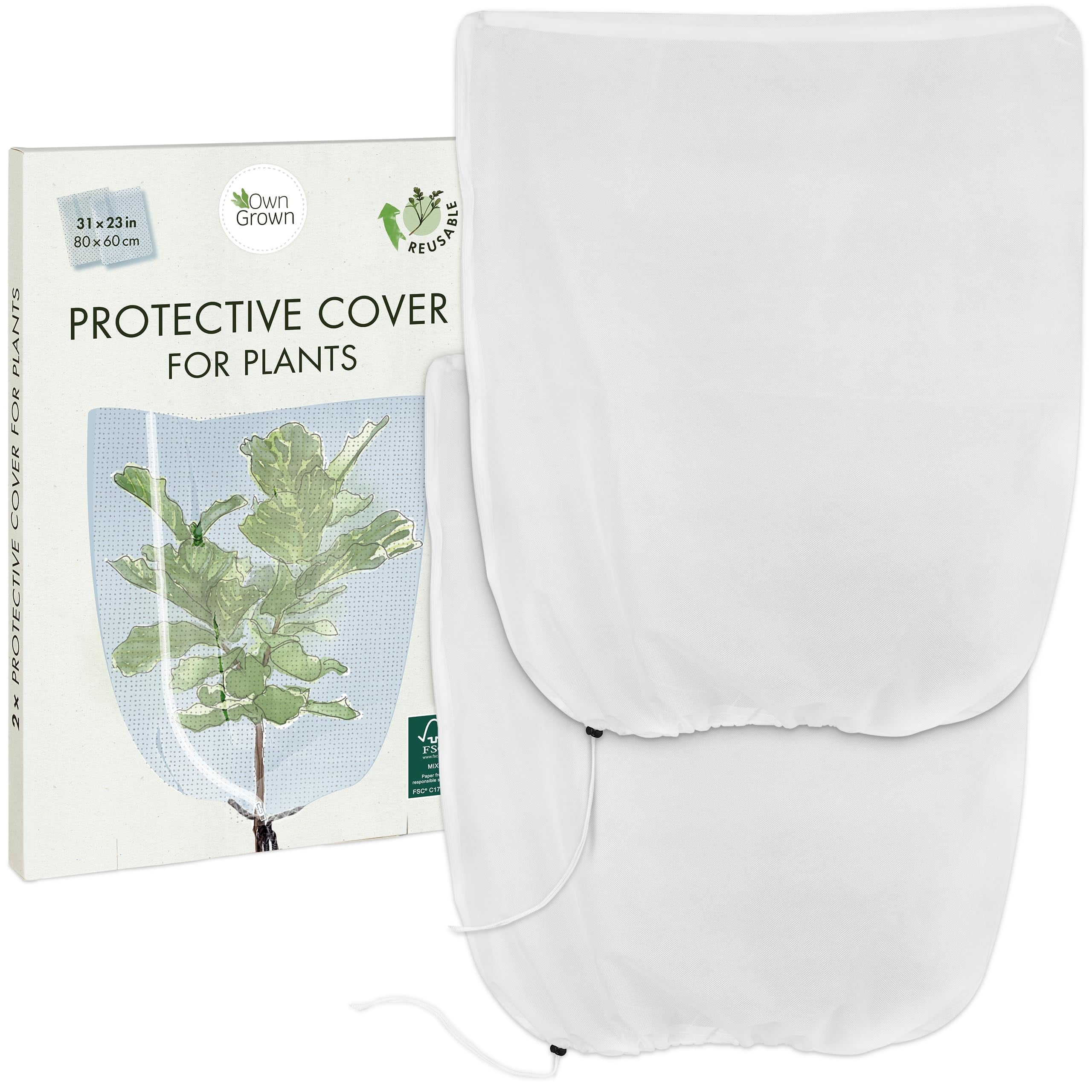 OwnGrown Winter Plant Protection : 2 Winter Plant Covers 31x23in ...