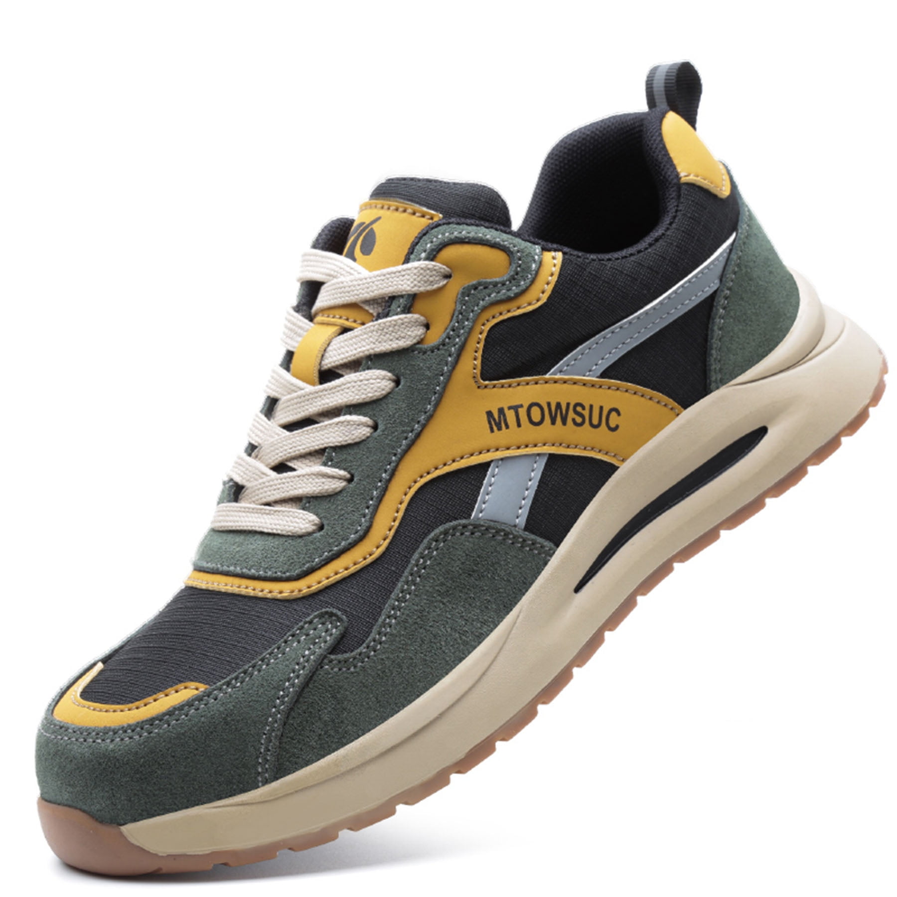 OwnShoe Men’s Safety Shoes Steel Toe Work Sneakers Lightweight Nonslip ...