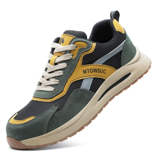 OwnShoe Men’s Safety Shoes Steel Toe Work Sneakers Lightweight Nonslip ...