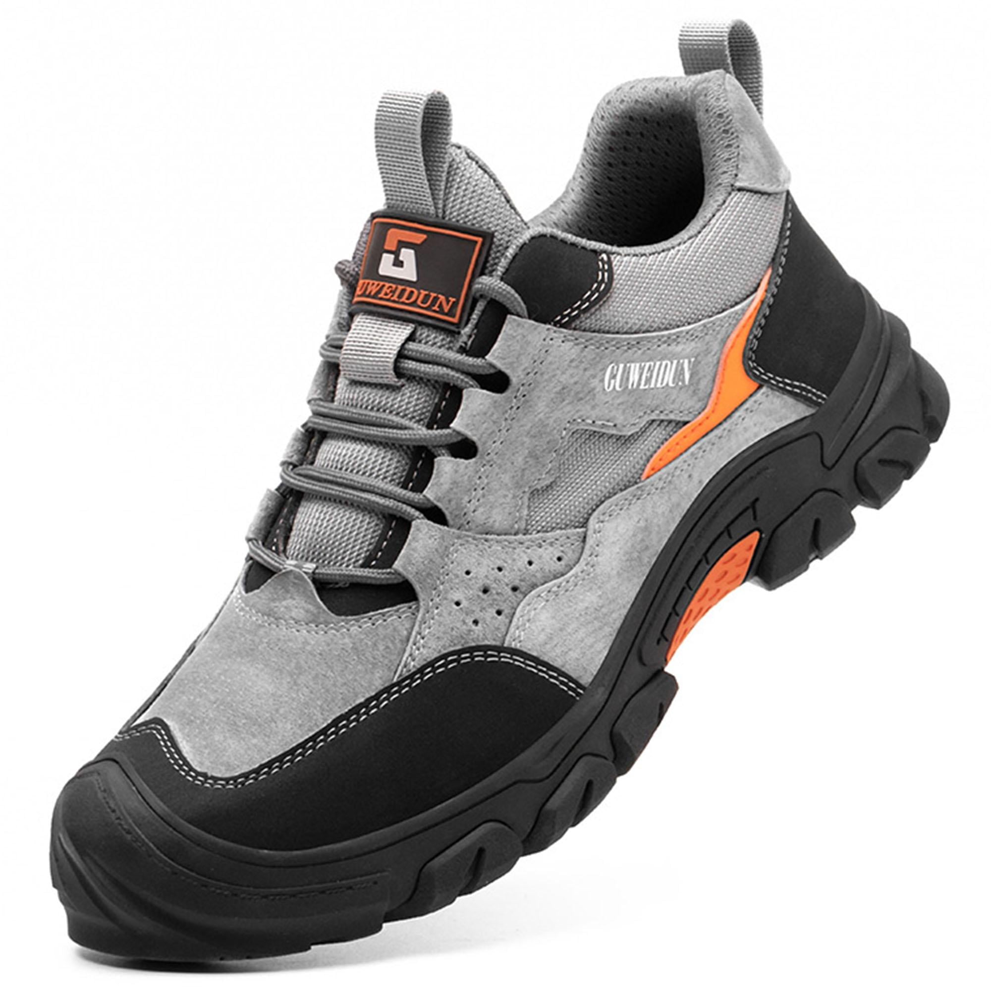 OwnShoe Steel Toe Safety Shoes for Men Women Leather Work Shoes ...