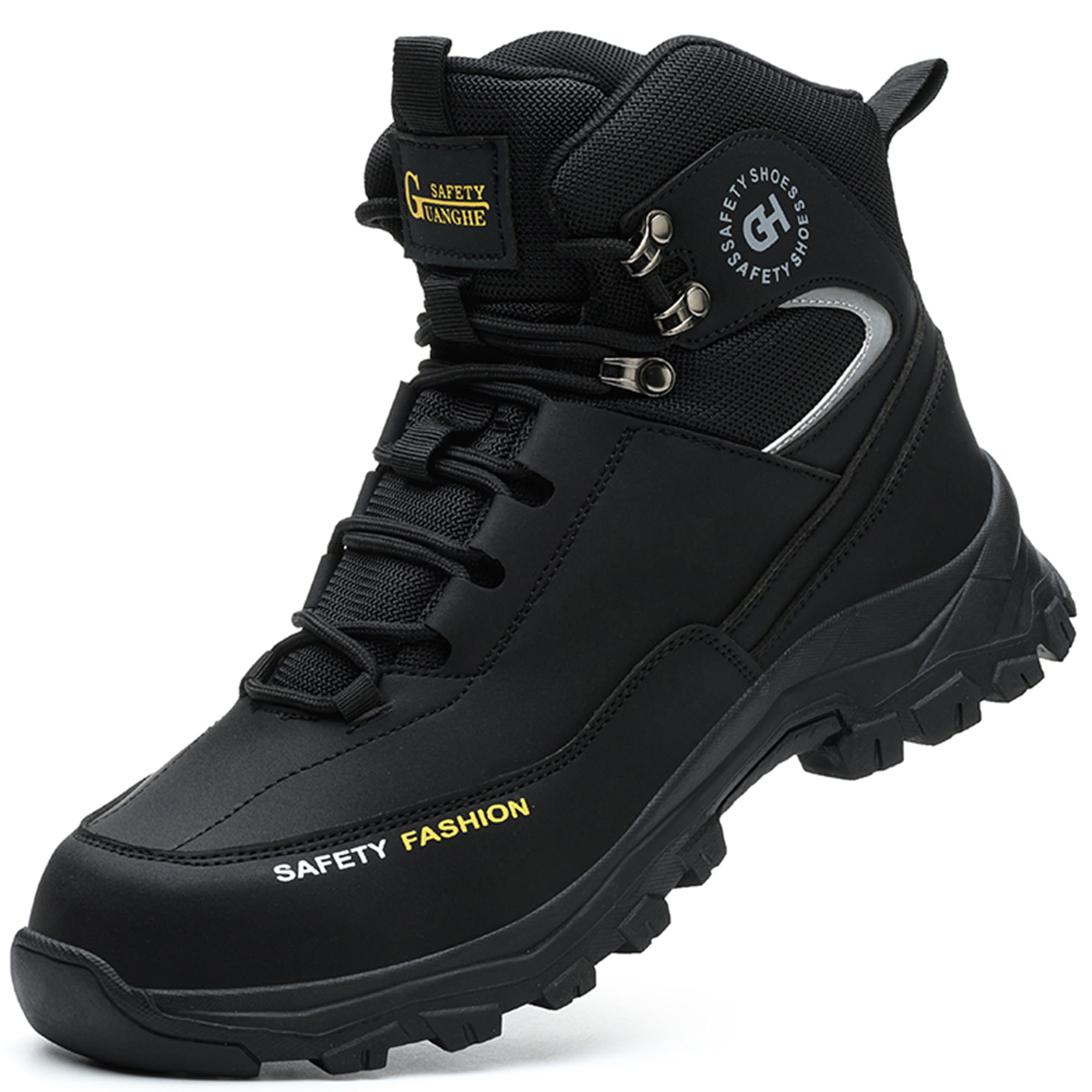 OwnShoe Steel Toe Work Boots for Men Women No-Slip Safety Shoes Anti ...