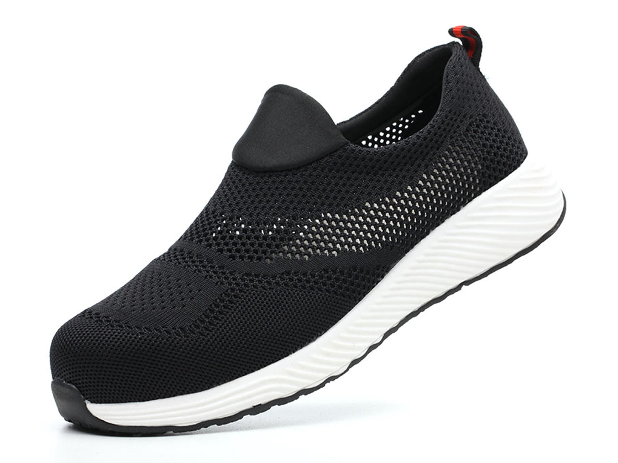 OwnShoe Women Men’s Slip on Safety Shoes Steel Toe Work Sneakers ...