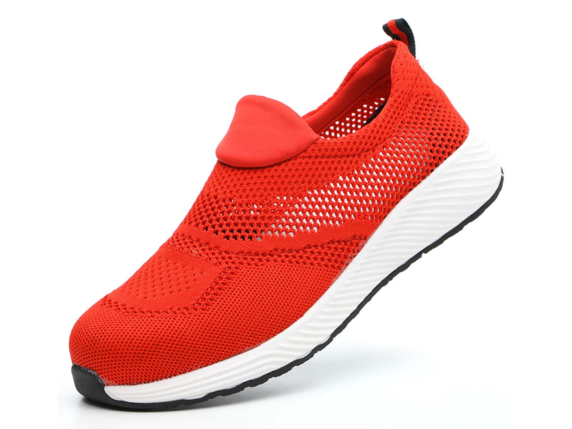 OwnShoe Women Men’s Slip on Safety Shoes Steel Toe Work Sneakers ...