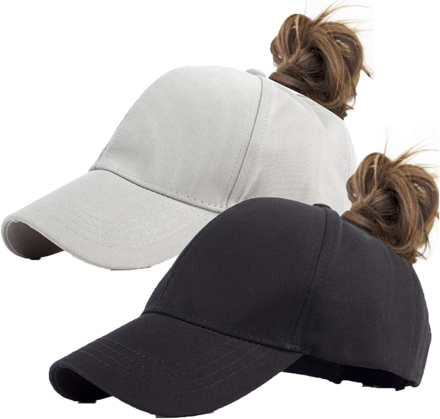 OwnShow High Ponytail Baseball Hat - Women Messy Bun Hat, Sun ...