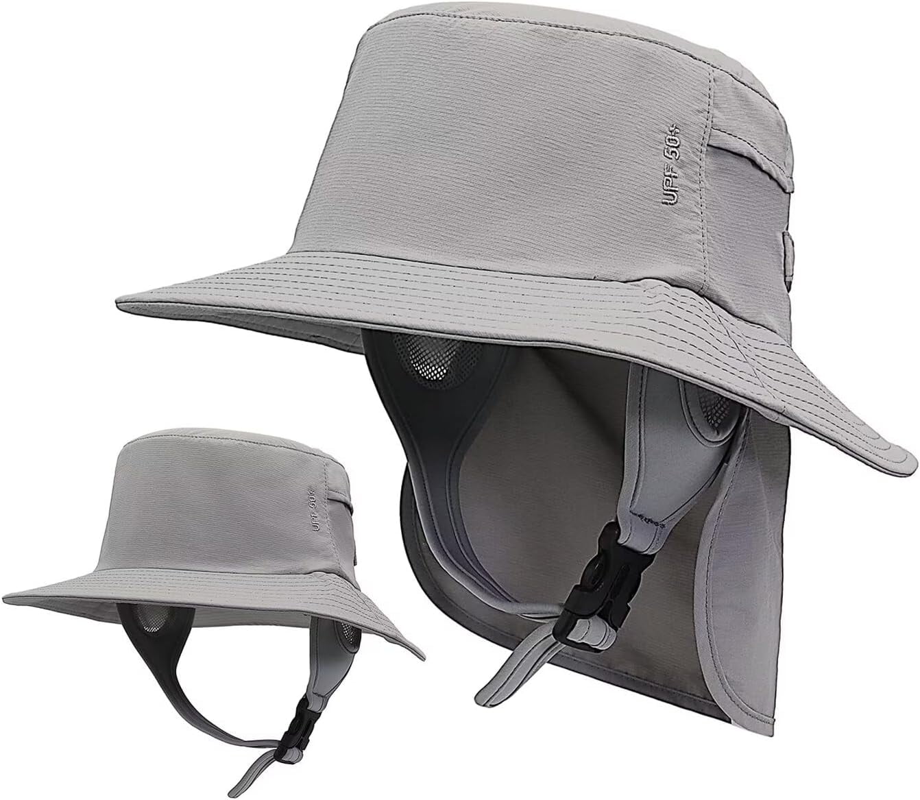 OwnShow Surf Hat UPF50+ Waterproof Beach Sun Hat with Neck Flap Chin ...