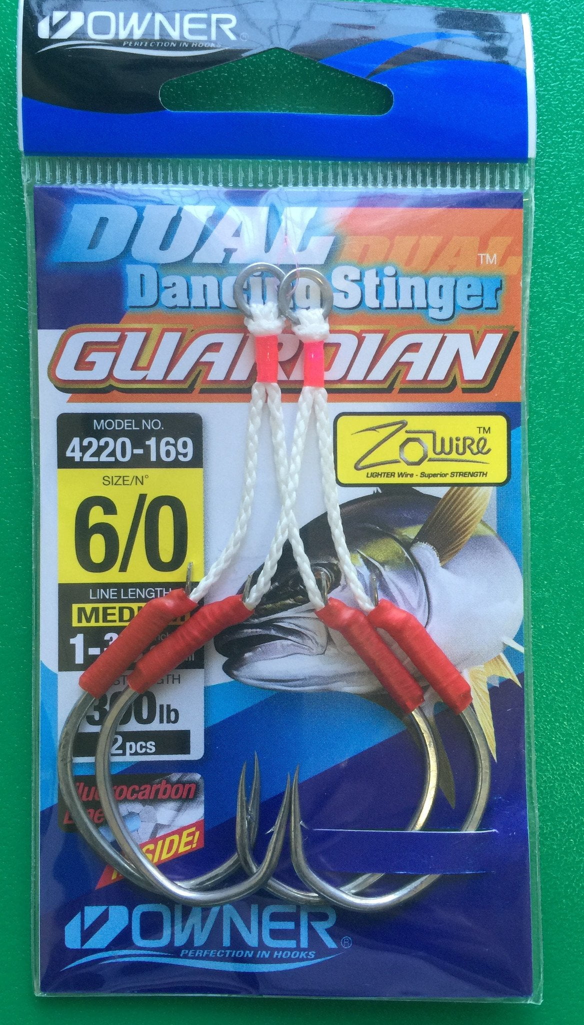 Owner Hooks Dancing Stingers Guardian Dual Zo-Wire Hook, Needle Point ...