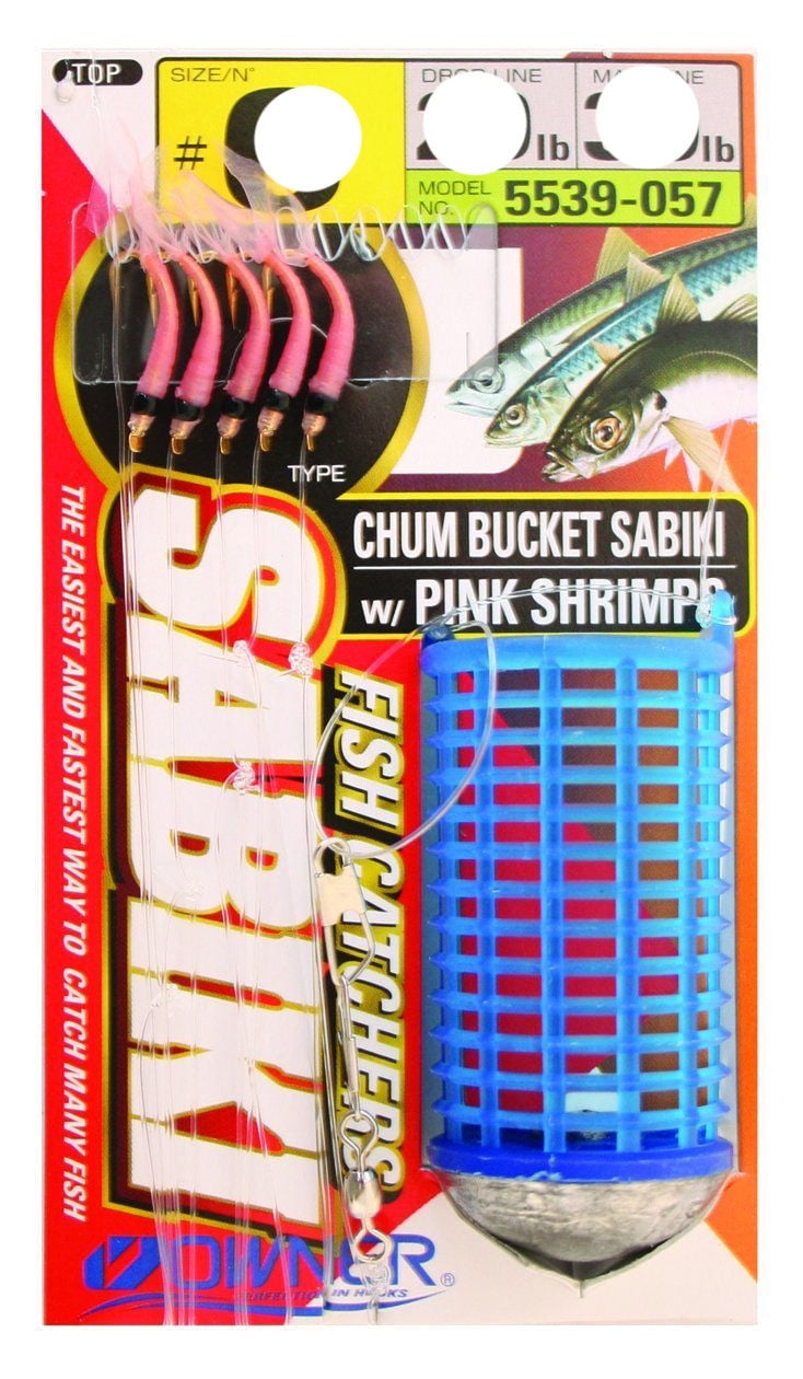 Owner Chum Bucket Sabiki Bait Ballyhoo Catching Hooks Shrimp Size 12 ...