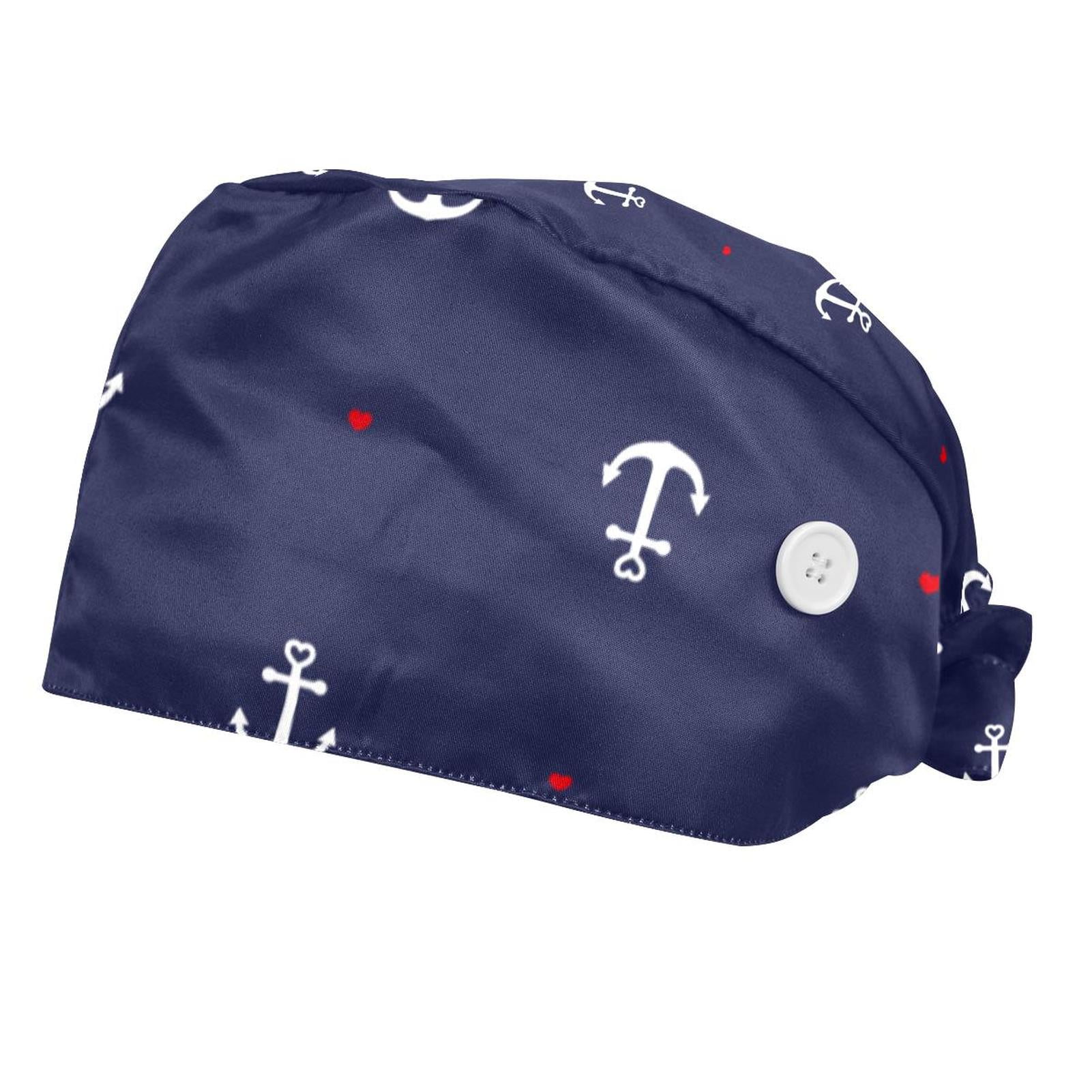 Ownta 2 Pack Working Cap with Button and Sweatband Tie Back Hats for ...