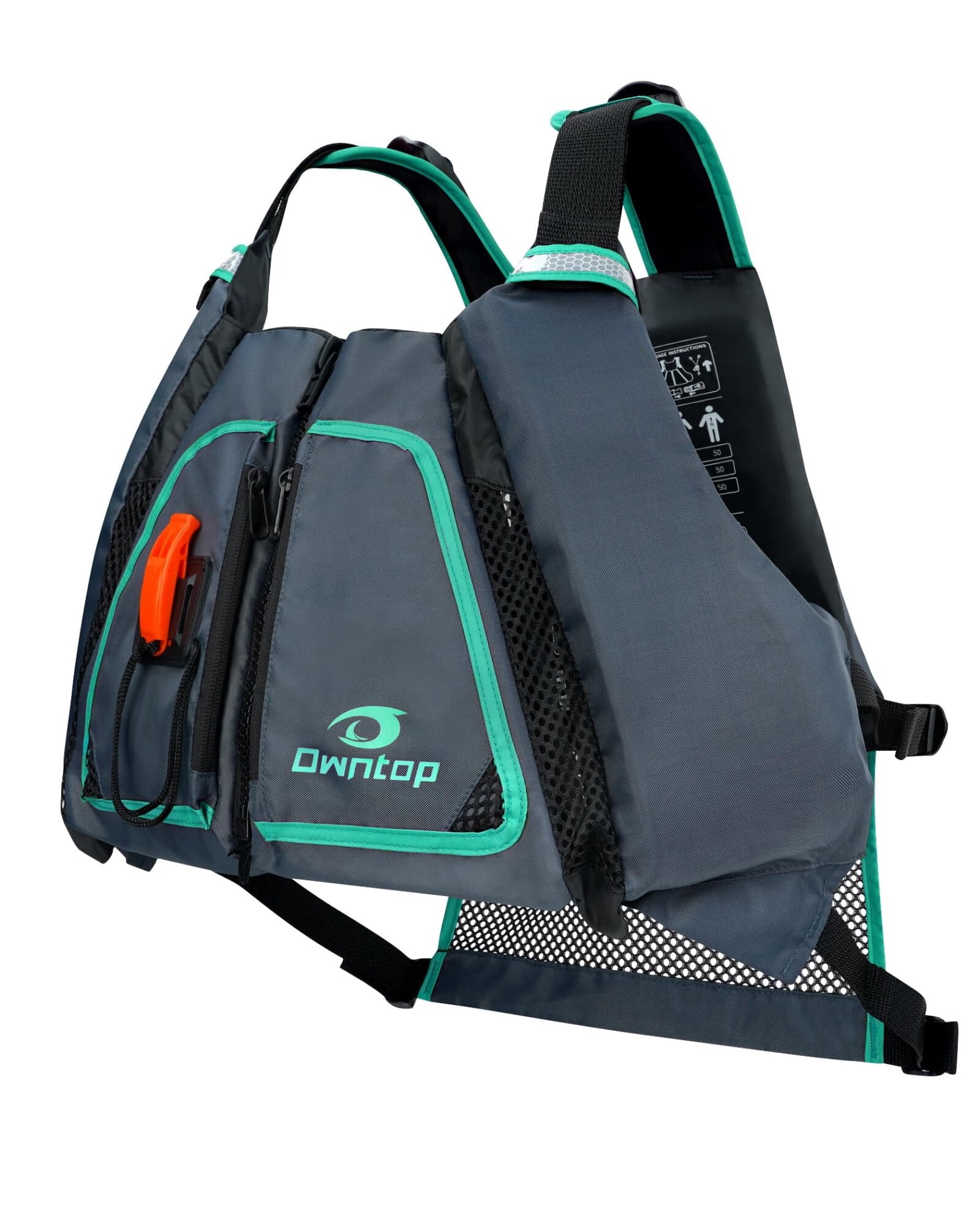 Owntop Adult Swim Vest Life Vest Paddling Vest Excellent Buoyancy High ...