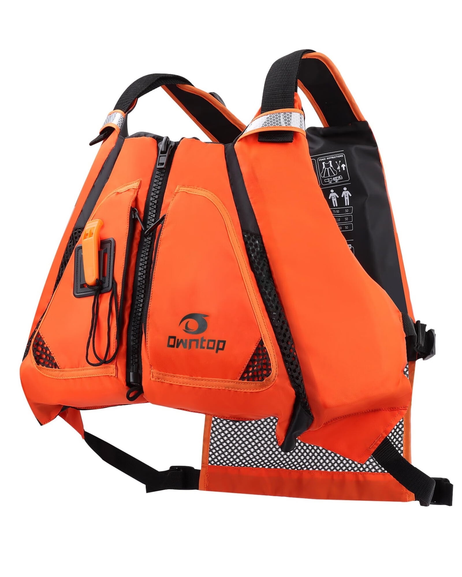 Owntop Adult Life Vest, Float Jacket, Water Sports, High Mesh Back ...