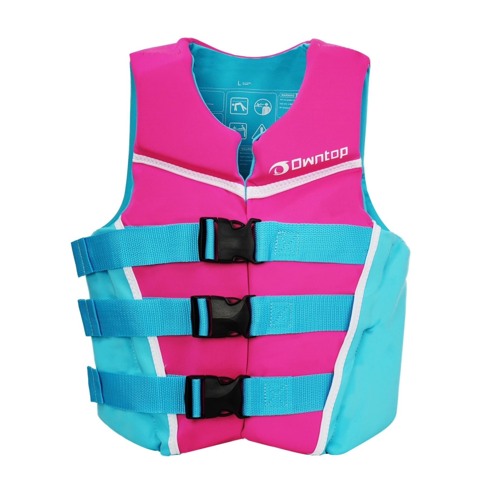 Owntop Kids Life Jacket, Neoprene Swim Vest for Youth 50-125lb ...