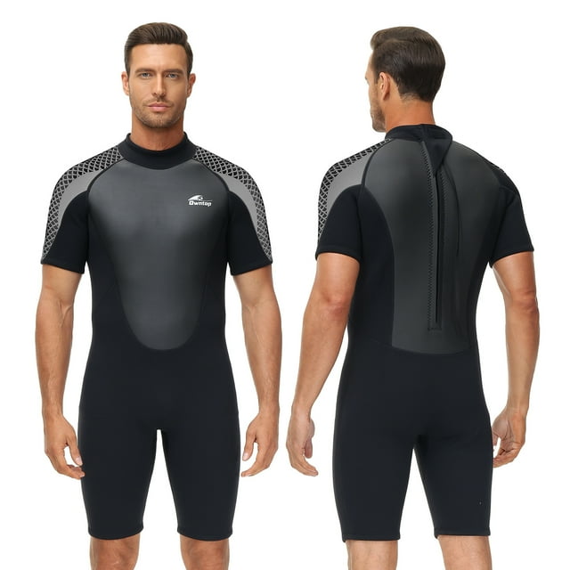 Owntop Men Shorty Wetsuit 3mm Full Body Stretch Neoprene Diving Suit ...