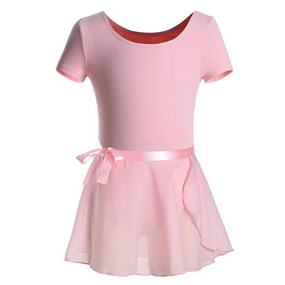 Girls Dance Tutu Dress with Short Sleeve Leotard and Skirt Set for ...