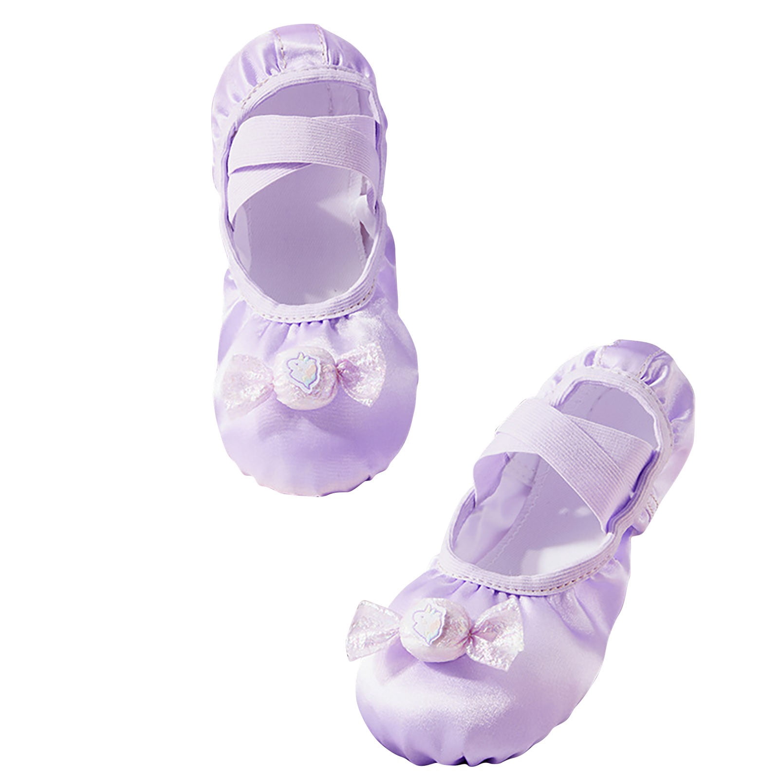 Owordtank Candy Ballet Shoes for Girls Ballerina Flats for Kids Dance ...