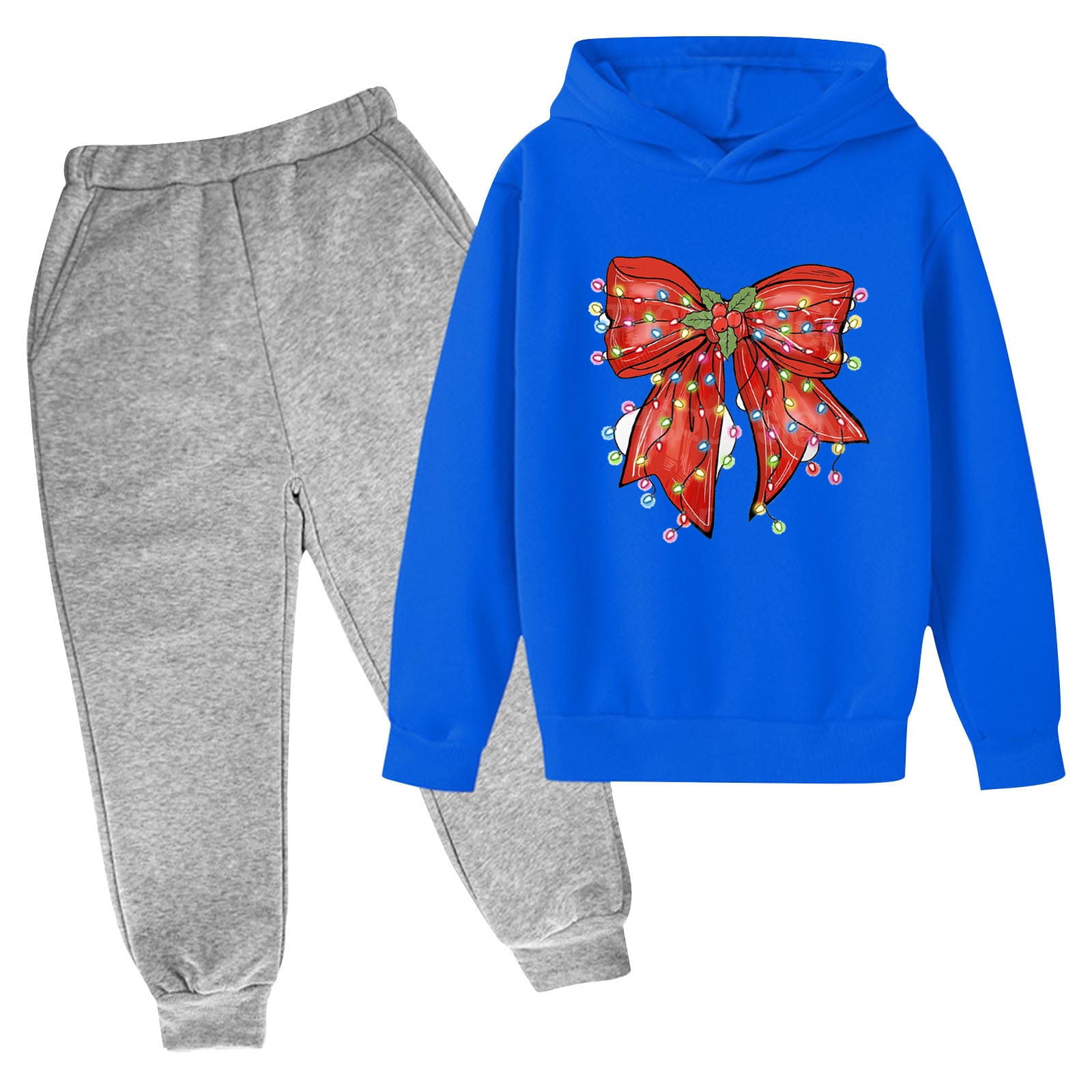 Owordtank Girls' Clothing Set Butterfly Print Crop Top Hoodies ...