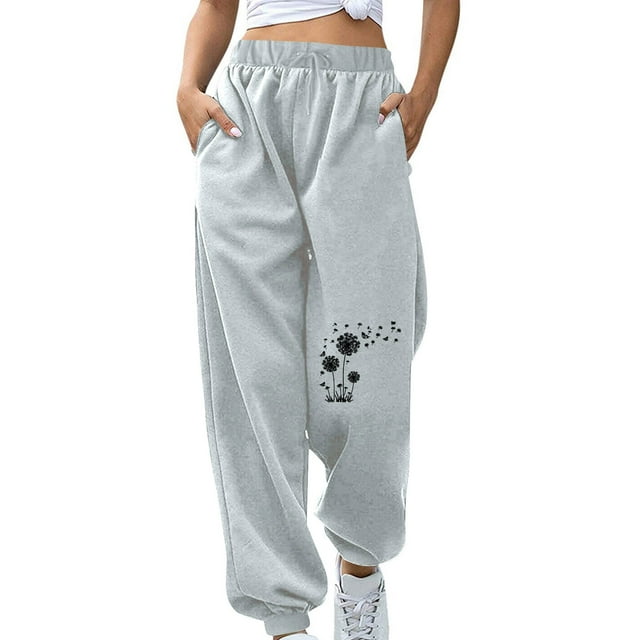 Owordtank Grey Sweatpants Womens,Womens Sweatpants with Pockets ...