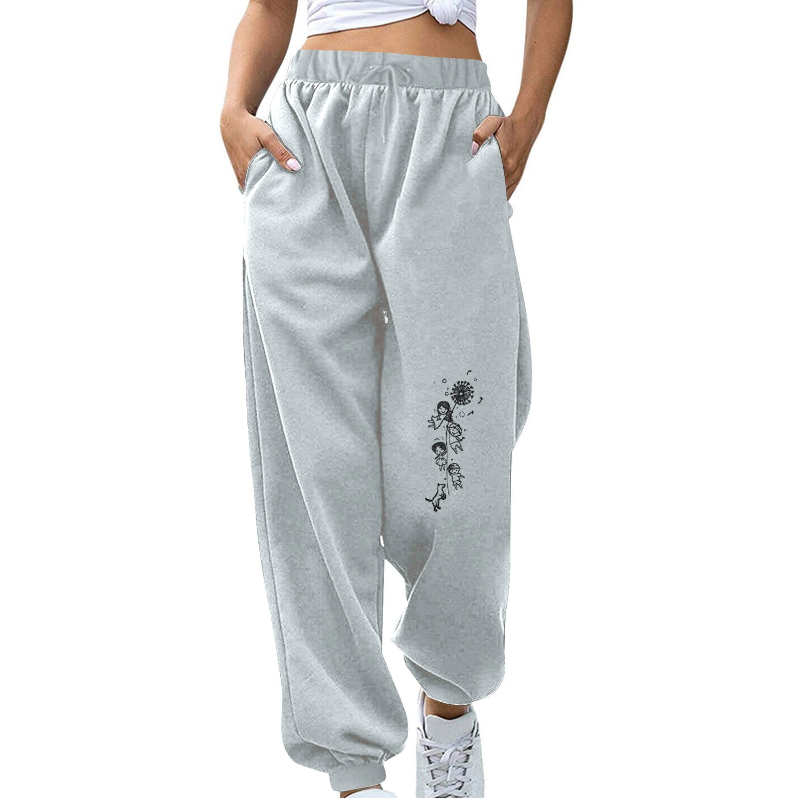 Owordtank Grey Sweatpants Womens,Womens Sweatpants with Pockets ...