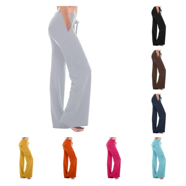 Owordtank Plus Size Cargo Lounge Pants For Women Casual Wide Leg Yoga