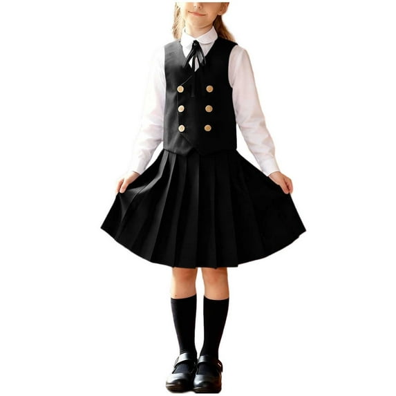 Owordtank Preppy Gingham Dress for School: Girls Sleeveless Jumper with ...