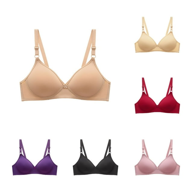 Owordtank Small Cup Bras for Women Wireless Push up T-Shirt Bra ...