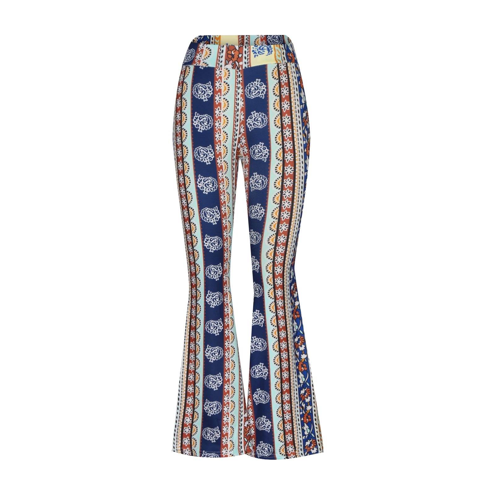 Owordtank Vintage Style Flare Pants For Women Flare Leg High Waist Bell