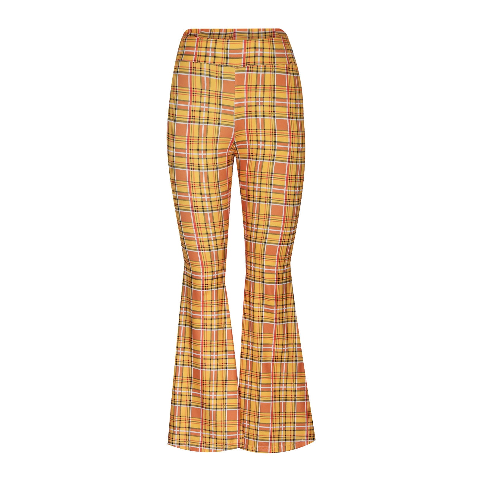 Owordtank Vintage Style Flare Pants For Women Flare Leg High Waist Bell