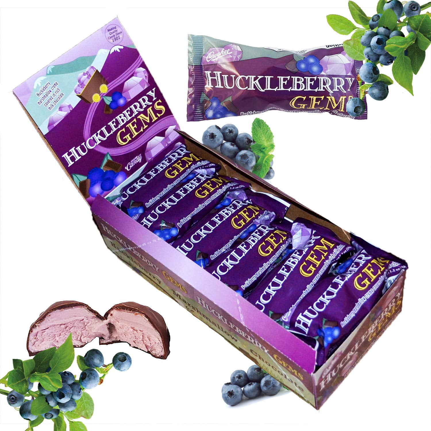 Owyhee Idaho Huckleberry Gems Chocolate Candy Bars - 18 CT - Walmart.com