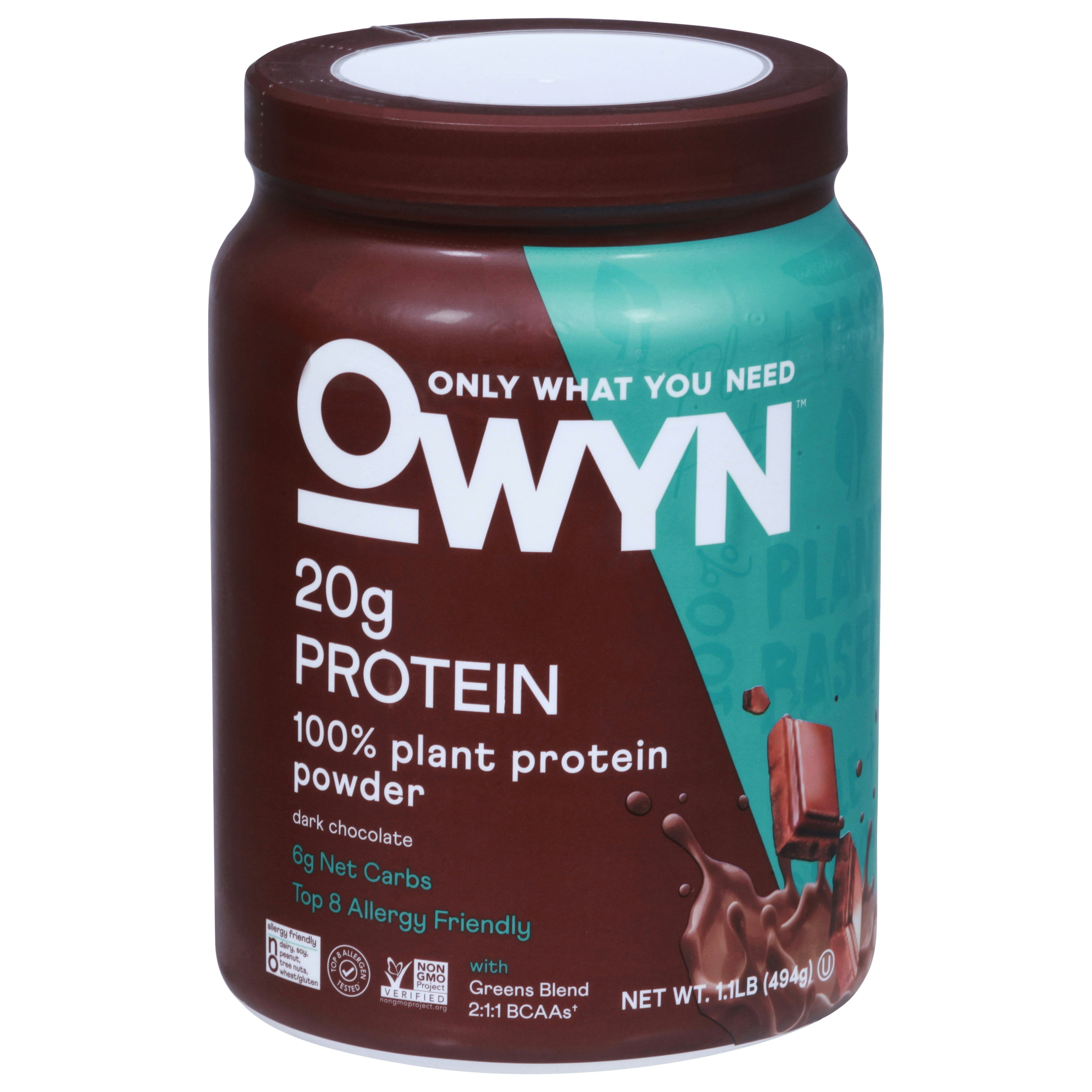 Owyn Protein Powder Dark Chocolate 1.1 lb - Walmart.com