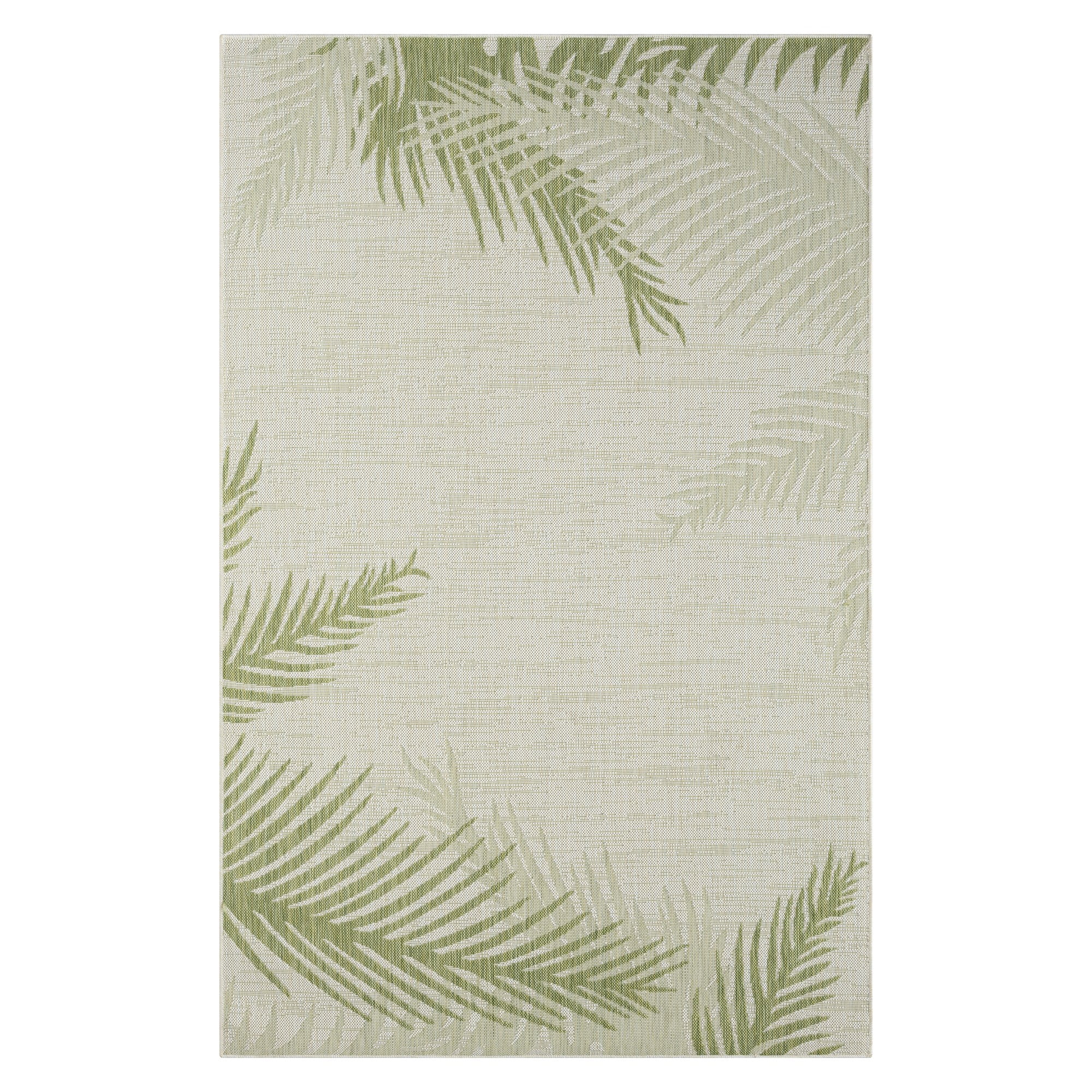 Ox Bay Carmindy 1'10" x 3' Green Tropical Palms Indoor/Outdoor Area Rug ...