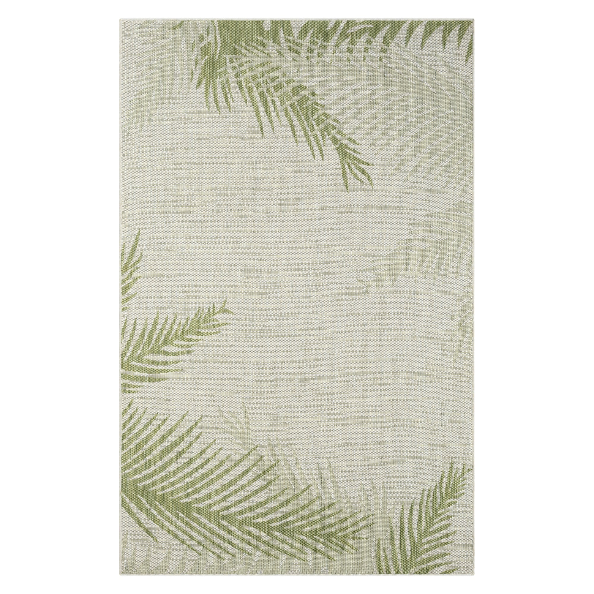 Ox Bay Carmindy 7'9" x 9'5" Green Tropical Palms Indoor/Outdoor Area ...