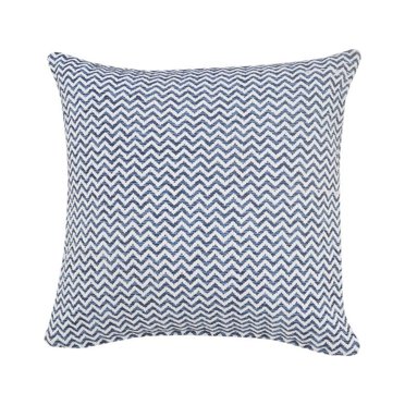 Ox Bay 22" x 22" Hand-Woven White/ Black Stripe Organic Cotton Pillow ...