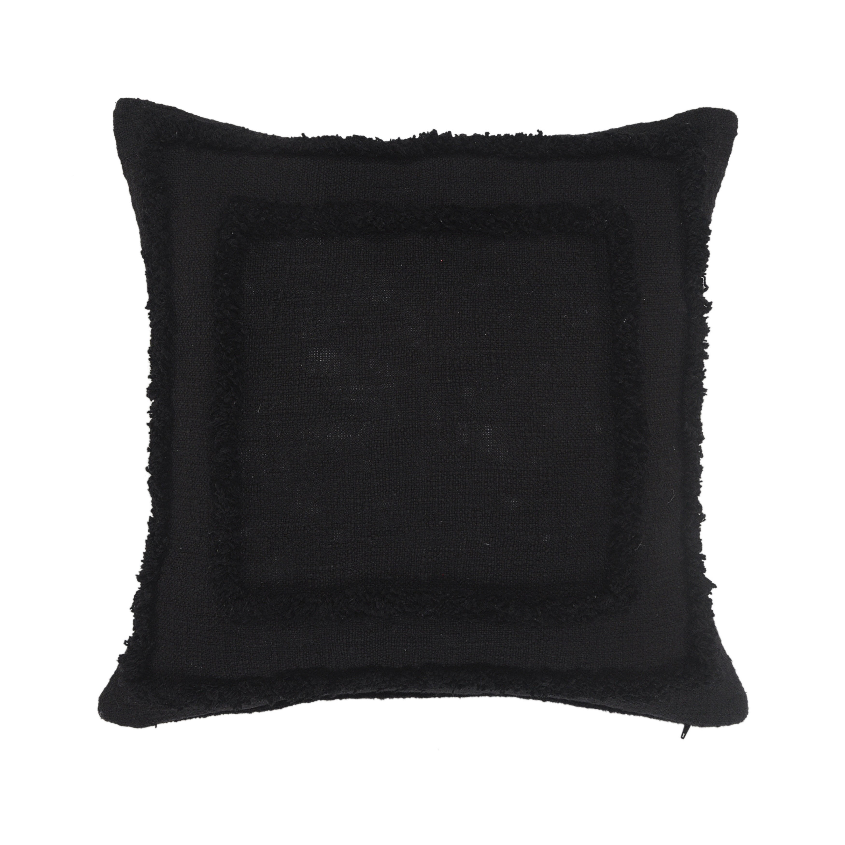 Ox Bay Modern Tufted Solid Throw Pillow, 20" x 20", Black - Walmart.com