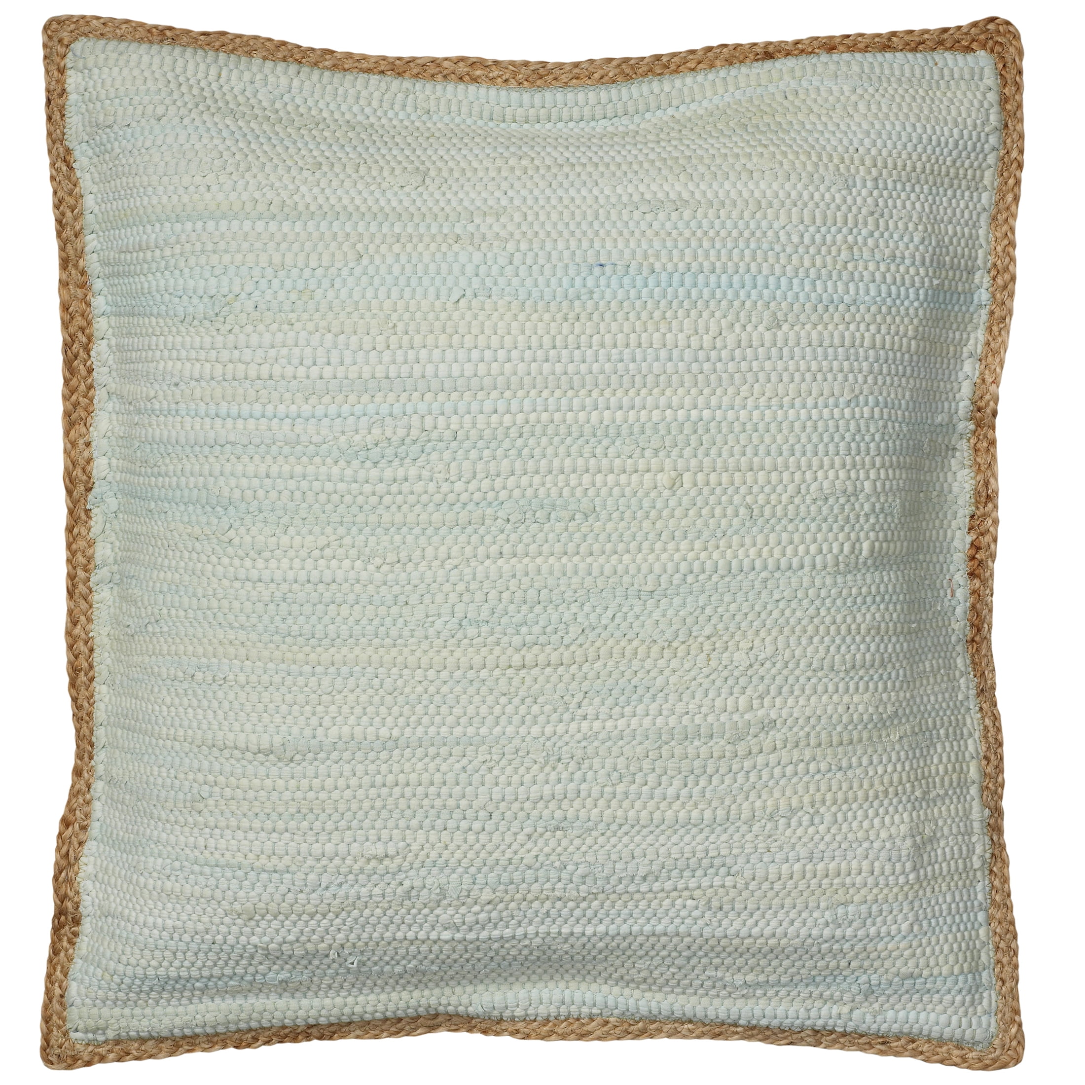 Ox Bay Ringo 20" x 20" Blue Jute Bordered Cotton Adult Decorative Throw Pillow Cover - Walmart.com