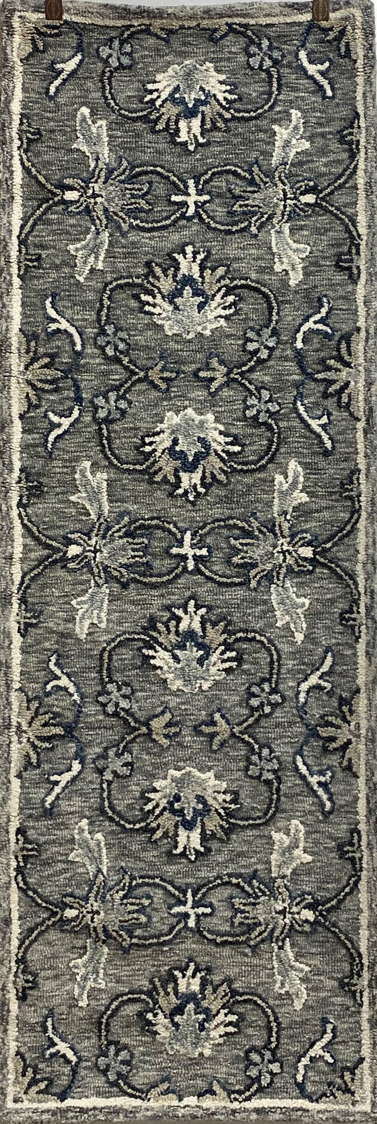Ox Bay Traditional Gray Floral Jacobean Runner Rug, Gray - Walmart.com