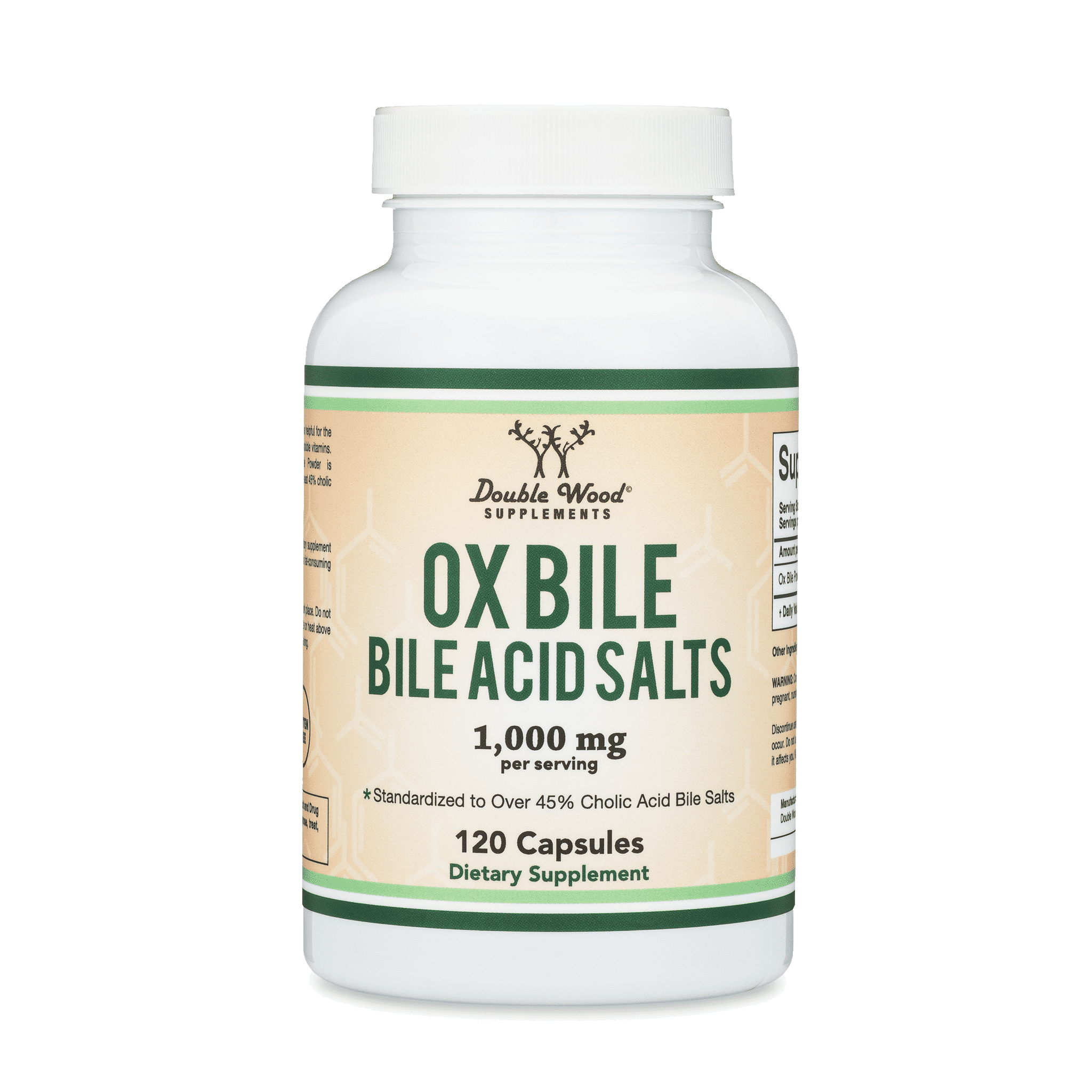 Ox Bile Acid Salts, Supports Immune Health, 120 Capsules, Double Wood ...