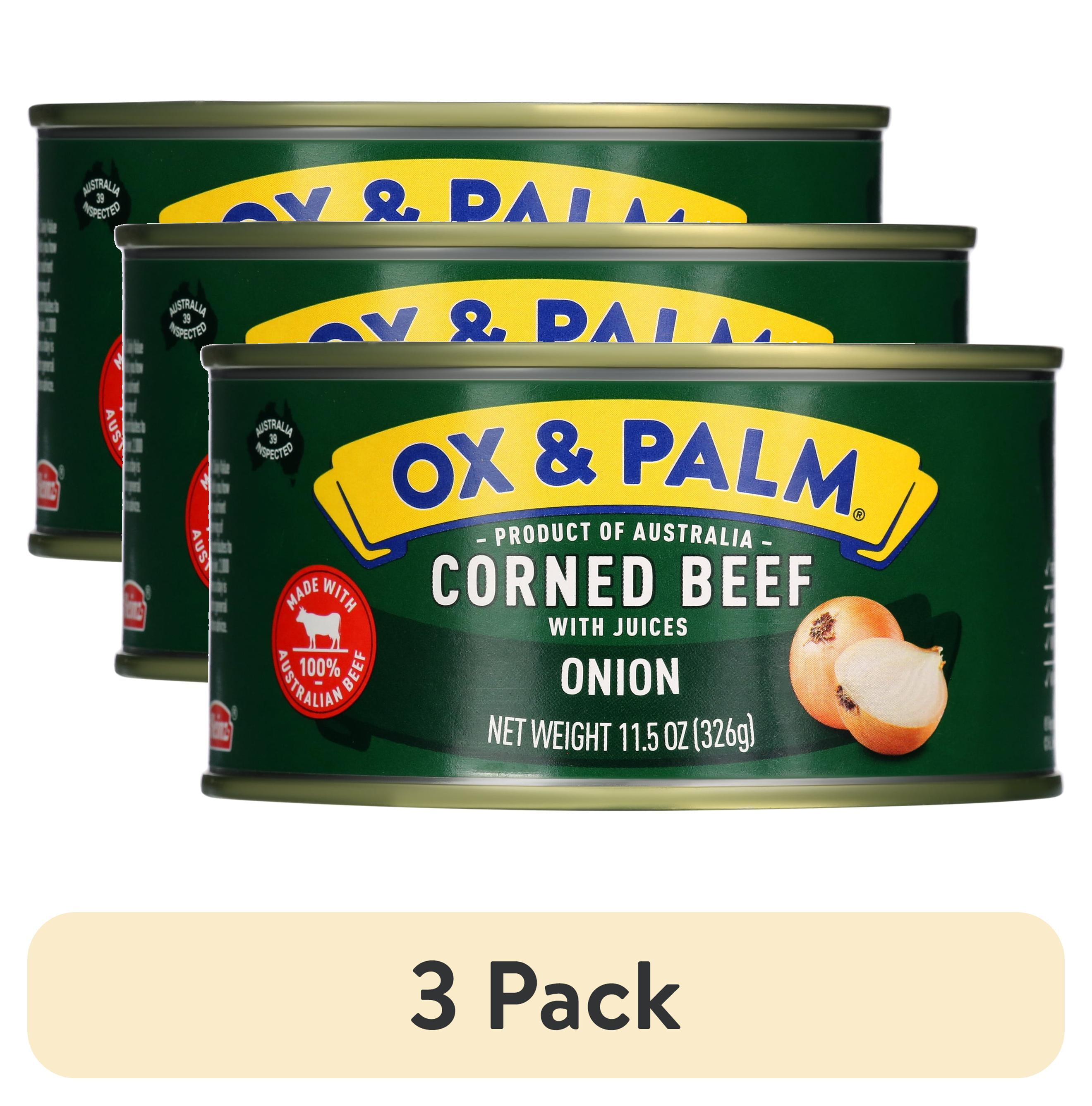 (3 pack) Ox & Palm Corned Beef Onion Flavored, 11.5 oz Can - Walmart.com