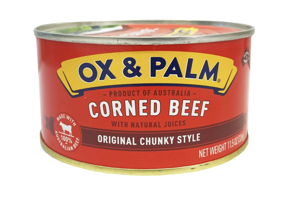 Ox & Palm Original Chunky Style Corned Beef, 11.5 Ounce, Pack of 3 Cans ...