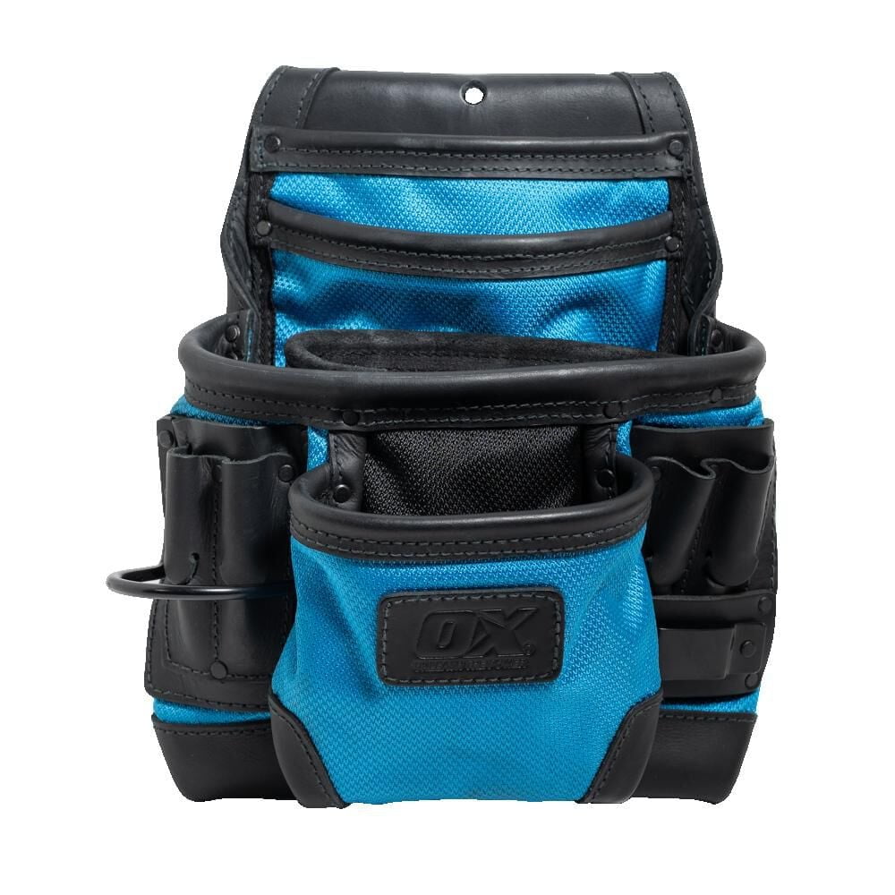 Ox Tools 10-Pocket Leather And Nylon Fastener Pouch With Kevlar ...
