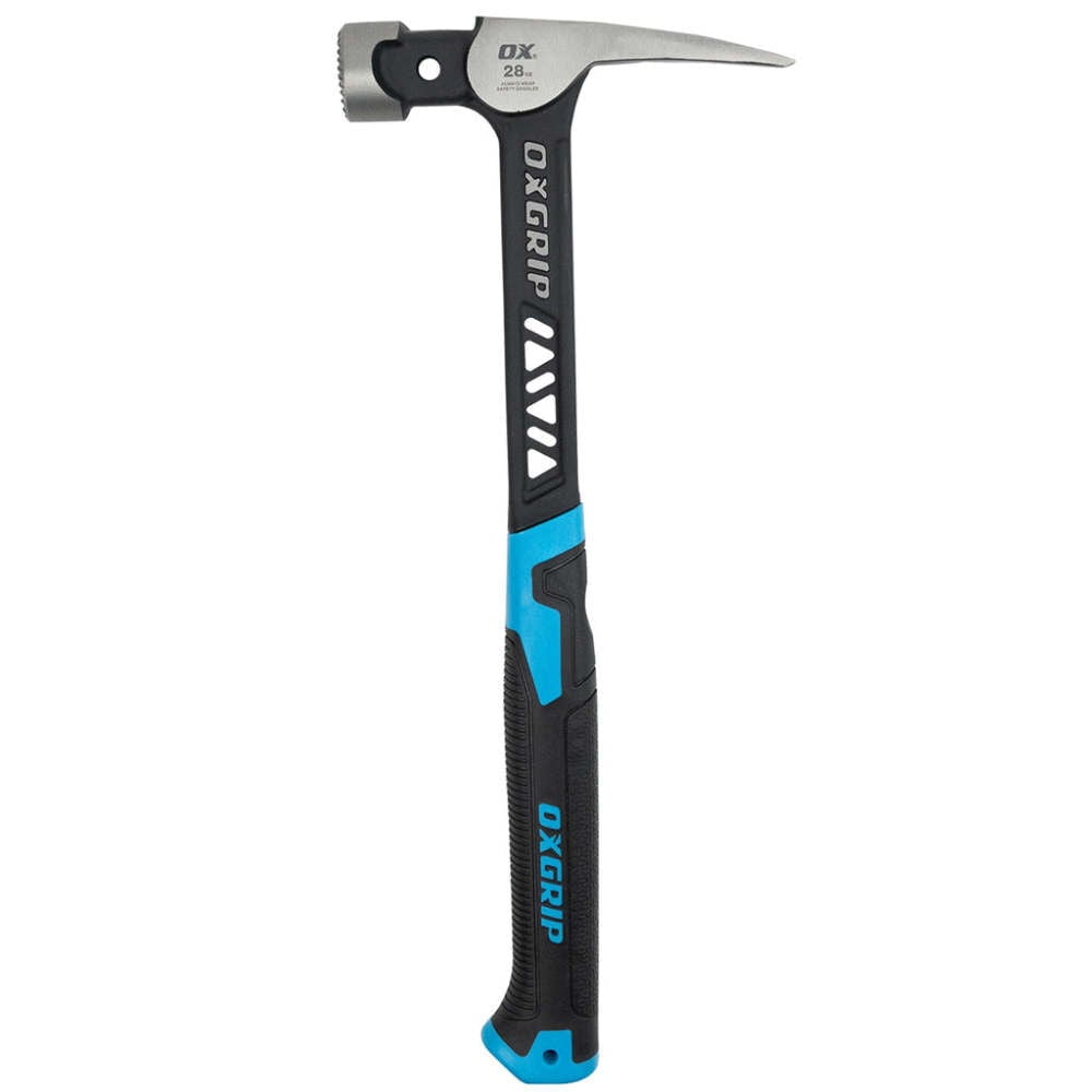 Ox Tools 28 Oz Steel Head Framing Hammer With Ergonomic Non-Slip Grip ...