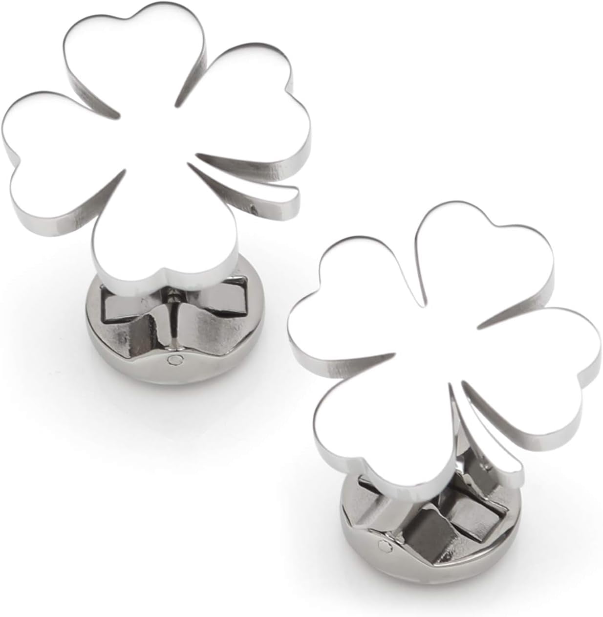 Ox and Bull Trading Co Four Leaf Clover Stainless Cufflink - Walmart.com